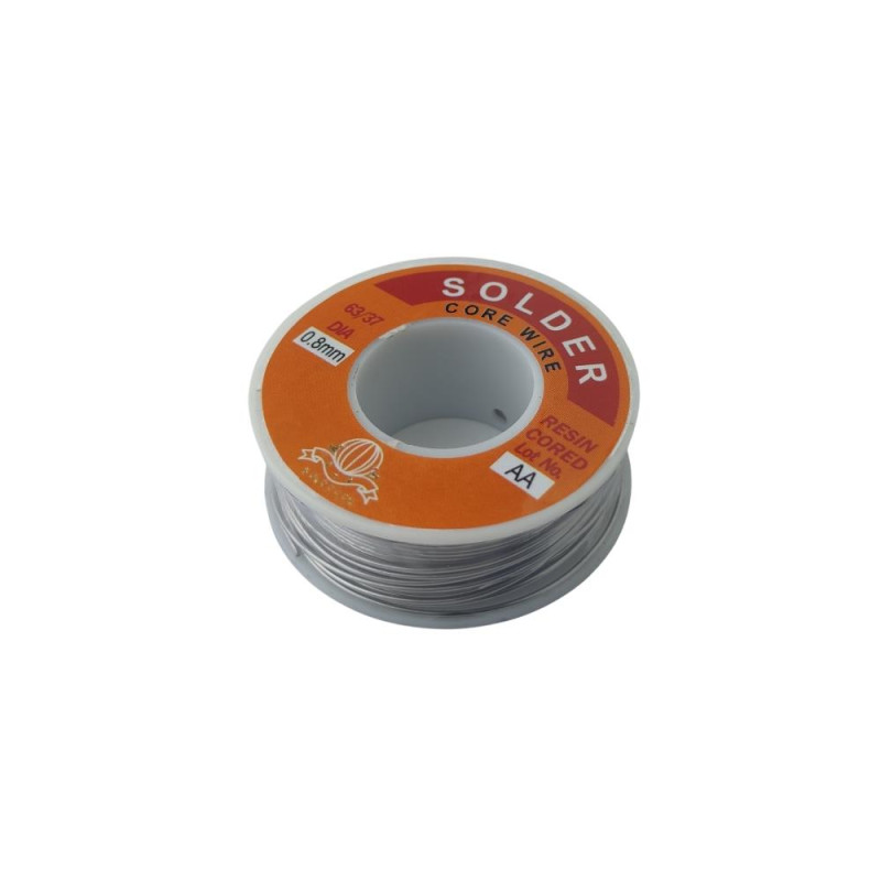ESTAÑO SOLDADURA 100GR 63/37 0.8MM AA SOLDER CORE WIRE FLUX