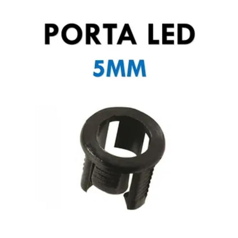 PORTALED 5MM 1 PIEZA ZOCALO PORTA LED