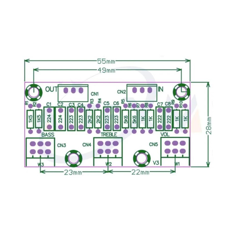 XH-M802 PREAMPLIFICADOR PASIVO DE AUDIO BAJO Y BRILLO
