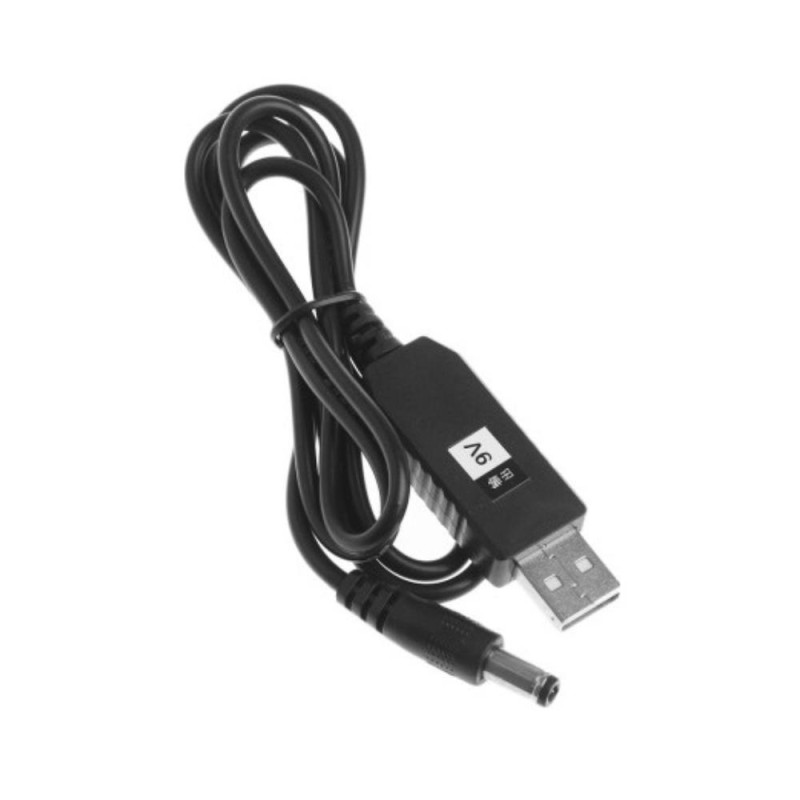 CABLE CONVERTIDOR DC 5V USB A 9V 1A ELEVADOR 5.5X2.1MM BOOST