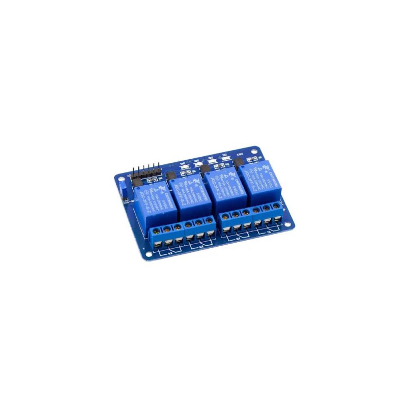 MODULO RELE DE 4 CANALES 5V CON OPTOACOPLADOR