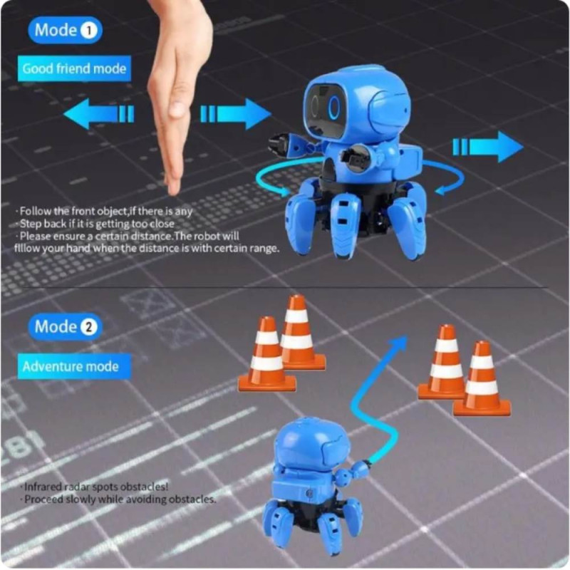 ROBOT EDUCATIVO KIT PARA ARMAR SMARTBOT SIX SENSOR HEXAPOD