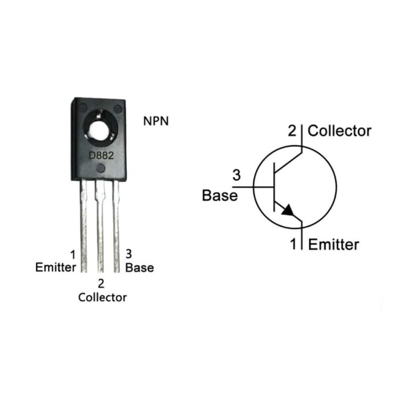 2SD882 TRANSISTOR NPN 3A 40V TO126 SOT65 882
