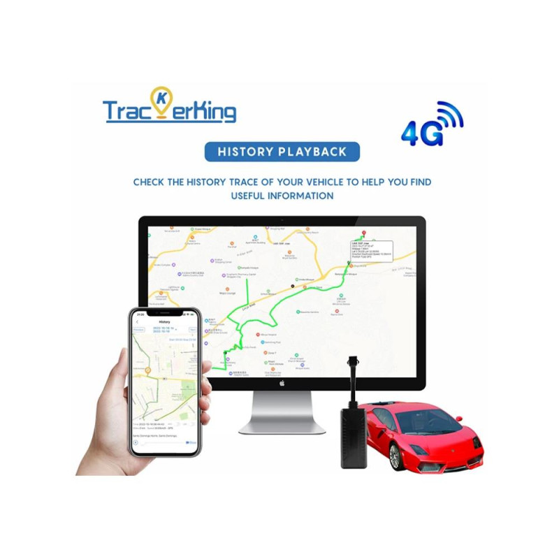 GPS TRACKER J16 RED 4G RASTREADOR ALARMA APAGA MOTO CARRO