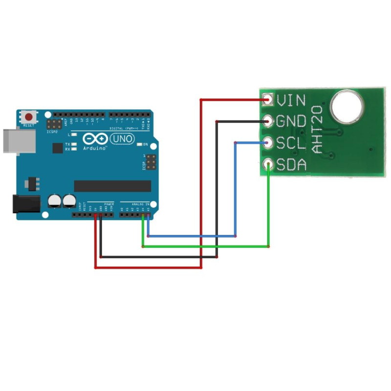 AHT20 SENSOR DE TEMPERATURA Y HUMEDAD I2C DHT11 COMPATIBLE