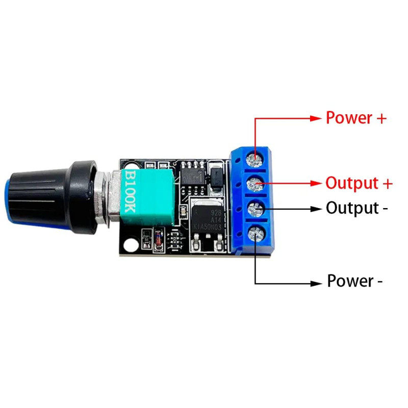 CONTROLADOR PWM 10A VELOCIDAD DEL MOTOR DC 5V 9V 12V