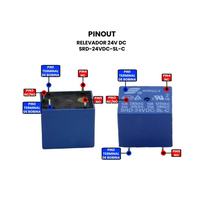 RELE RELAY RELEVO 5P 24V SRD-24VDC-SL-C