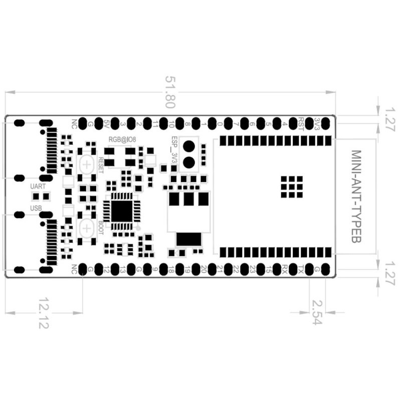 Modulo Esp32 C6 Devkit Dual Usb Tipo C Wroom Wifi Bluetooth 5632