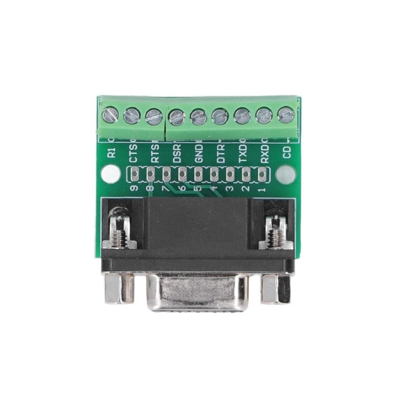 CONECTOR DB9 HEMBRA ADAPTADOR BORNERA PCB SERIE RS232 RS485