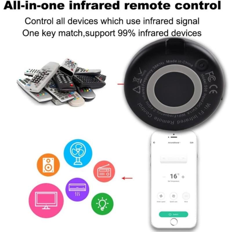 CONTROL REMOTO TUYA WIFI IR RF 433 315 SMART SWITCH ALEXA