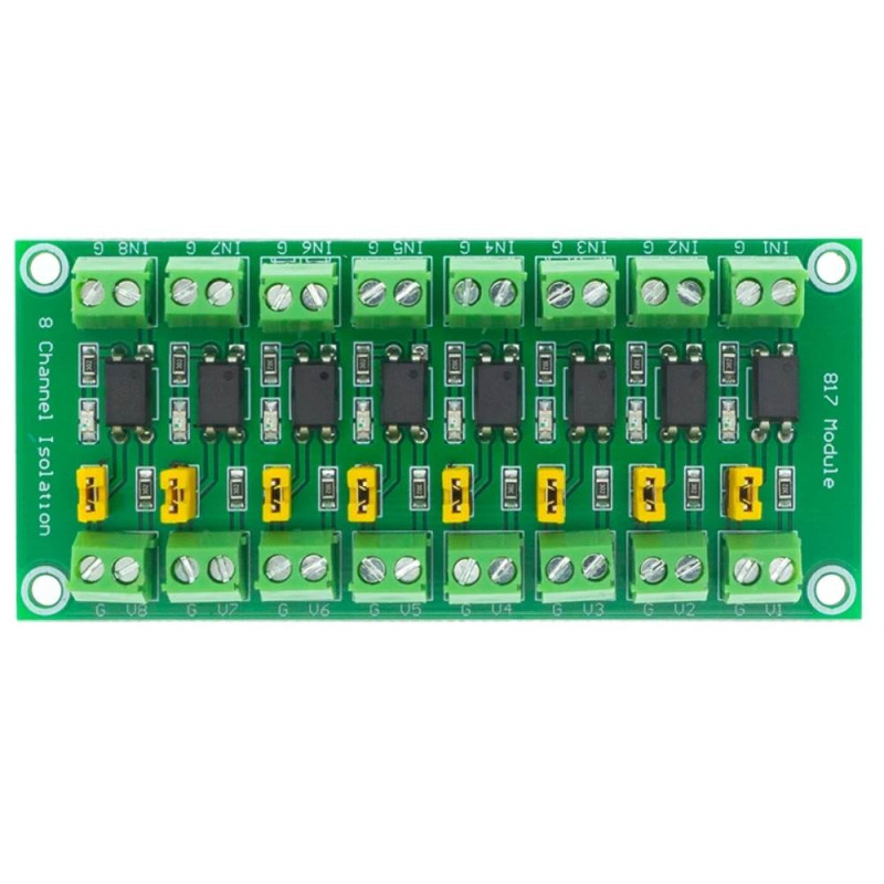 MODULO DE AISLAMIENTO 8 CANALES OPTOACOPLADOR PC817 3.6-30V