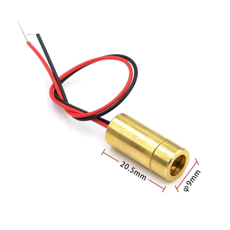 LASER DE LINEA ROJO 3V 9MM 650NM CABEZAL METALICO