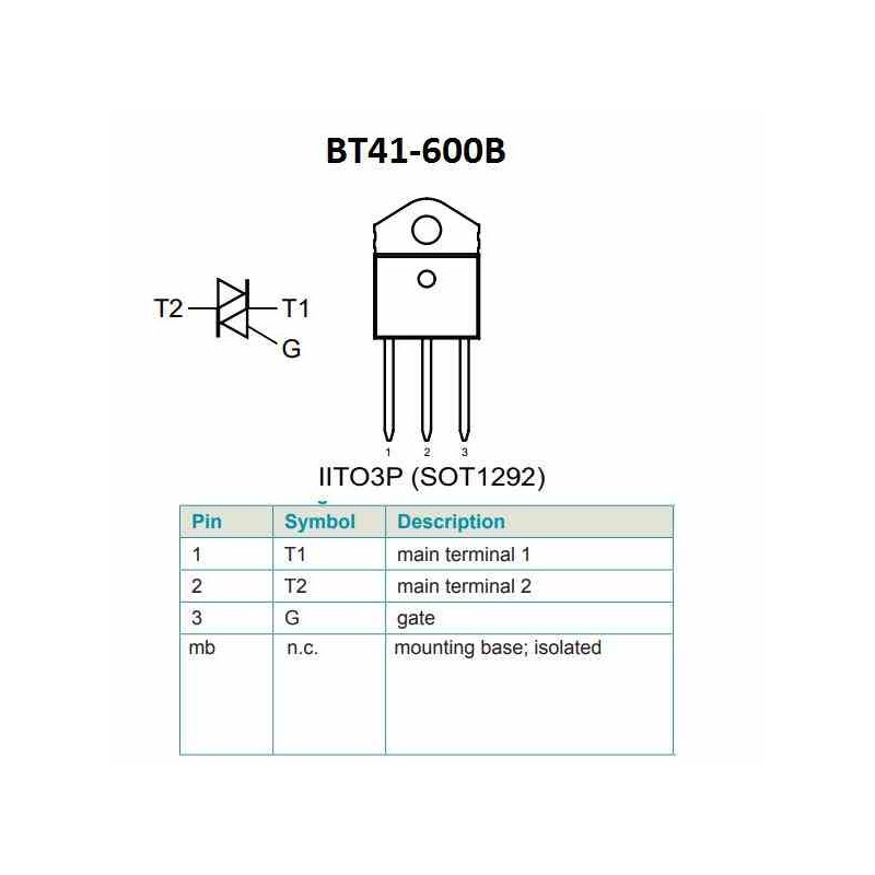 TRIAC BTA41-600B 600V 41A