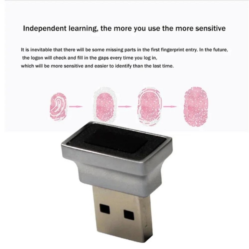 LECTOR HUELLA DACTILAR USB PARA BLOQUEO PC LLAVE SEGURIDAD
