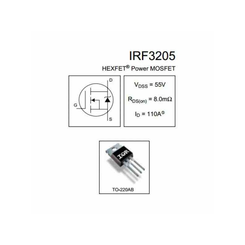 IRF3205 TRANSISTOR MOSFET CANAL N 55V 110A