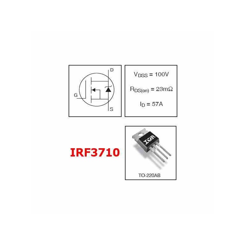 IRF3710 TRANSISTOR MOSFET CANAL N 100V/57A