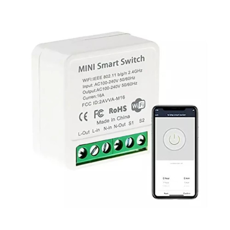 MINI SMART SWITCH TUYA RELE WIFI COMPATIBLE CON ALEXA VOZ
