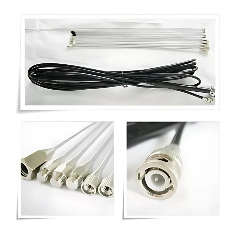 MODULO RF ANTENA PROFESIONAL GP ¼ PARA TRANSMISOR FM DE HASTA 50W CON CABLE