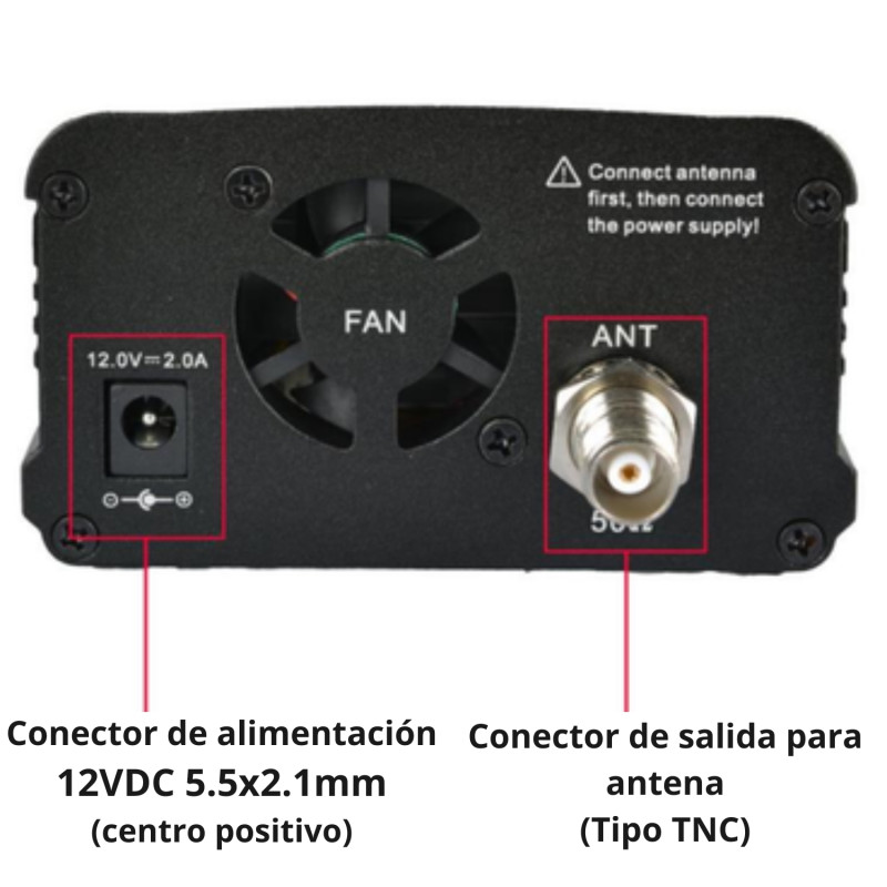 MODULO RF TRANSMISOR FM CZE-7C 7W