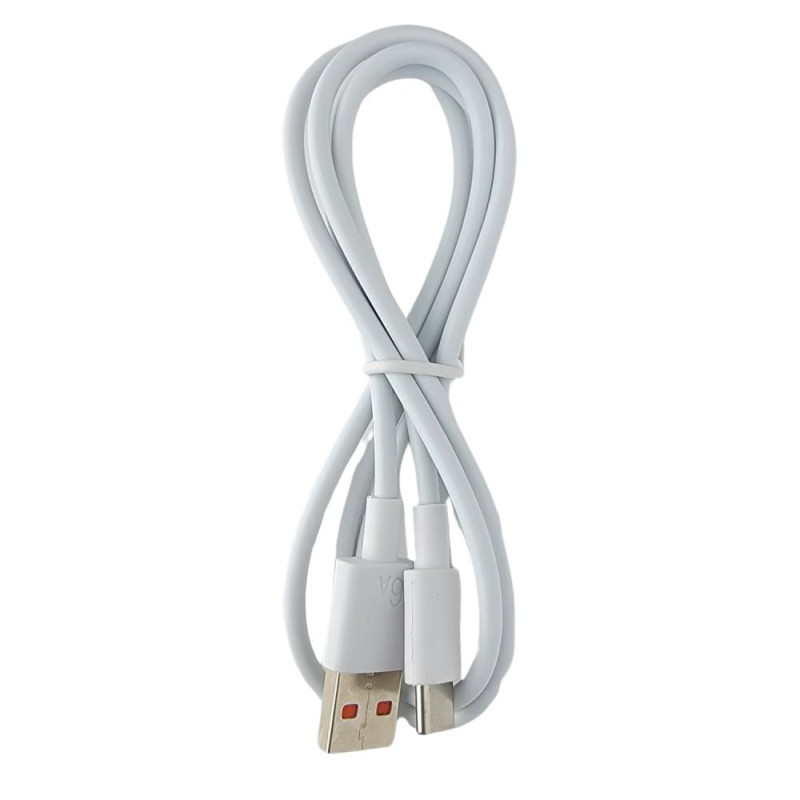 CABLE USB TIPO C CARGA SÚPER RÁPIDA 6A 100W PARA CELULAR