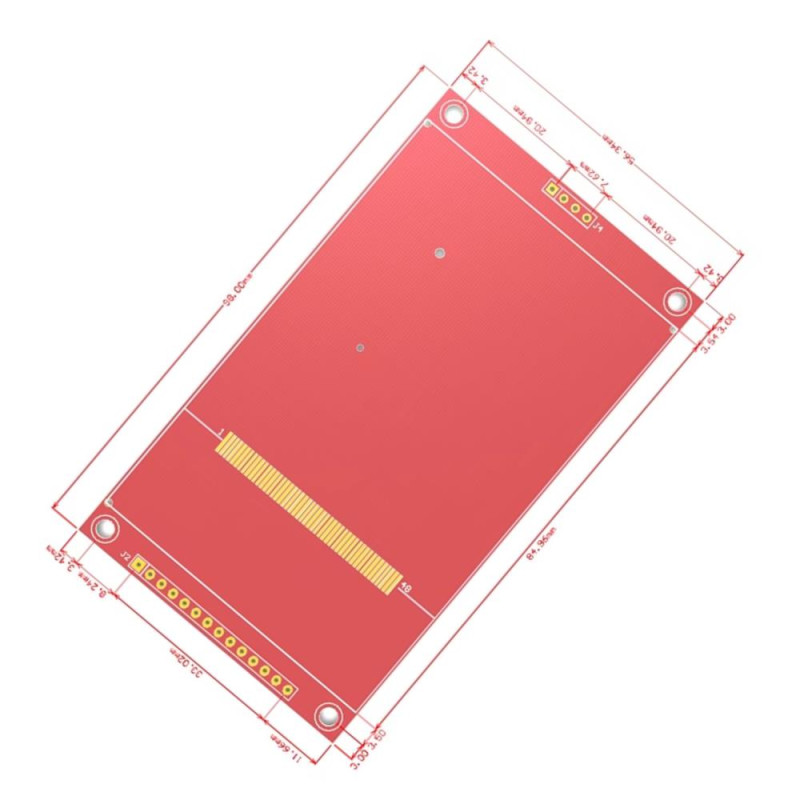 PANTALLA TFT LCD 3.5" IPS TOUCH DISPLAY 480X320 SPI ILI9488