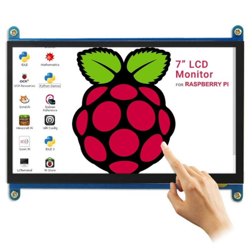 PANTALLA 7" TOUCH LCD 1024X600 HDMI RASPBERRY DISPLAY TACTIL