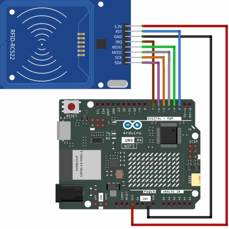 MODULO KIT RFID RC522 MINI + LECTOR LLAVERO TAG 6CM 13.56MHZ