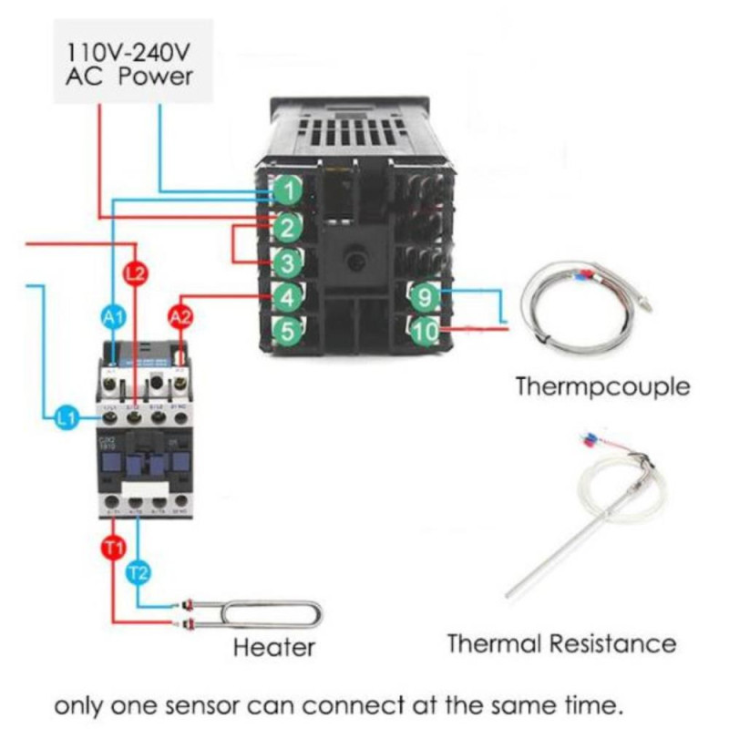 REX-C100 CONTROLADOR PID TEMPERATURA 0-999 SALIDA RELE RELAY