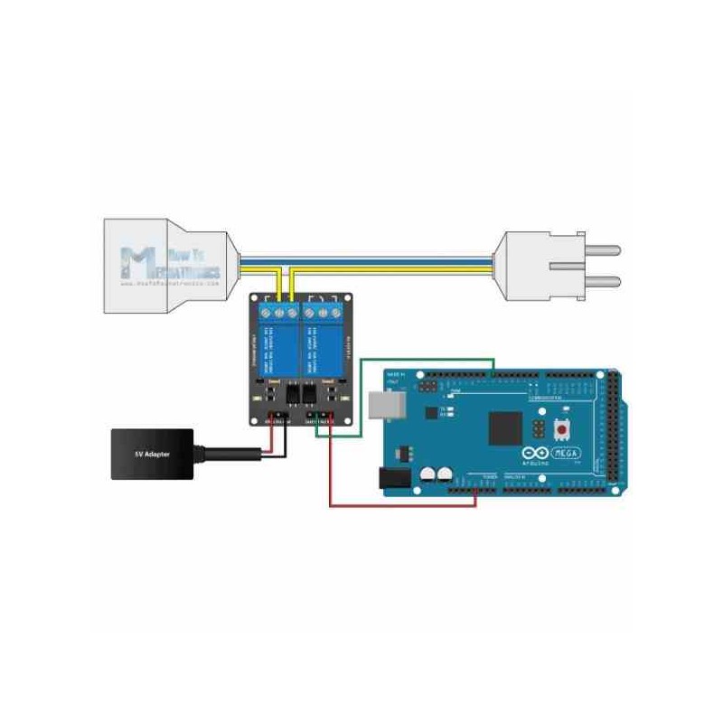 MÓDULO RELE DE 2 CANALES 5V OPTOACOPLADOS