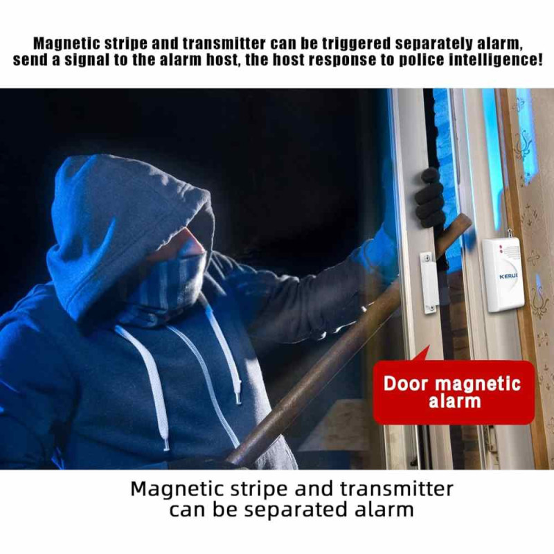 SENSOR MAGNÉTICO PUERTA VENTANA INALAMBRICO RF 433MHZ ALARMA