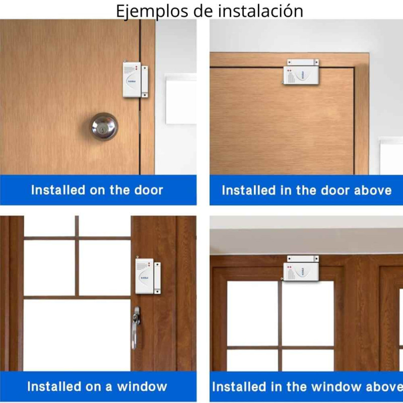 SENSOR MAGNÉTICO PUERTA VENTANA INALAMBRICO RF 433MHZ ALARMA
