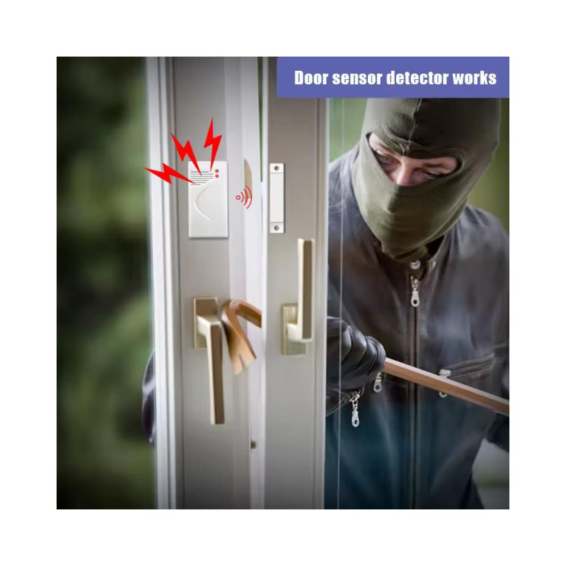 SENSOR MAGNÉTICO PUERTA VENTANA INALAMBRICO RF 433MHZ ALARMA