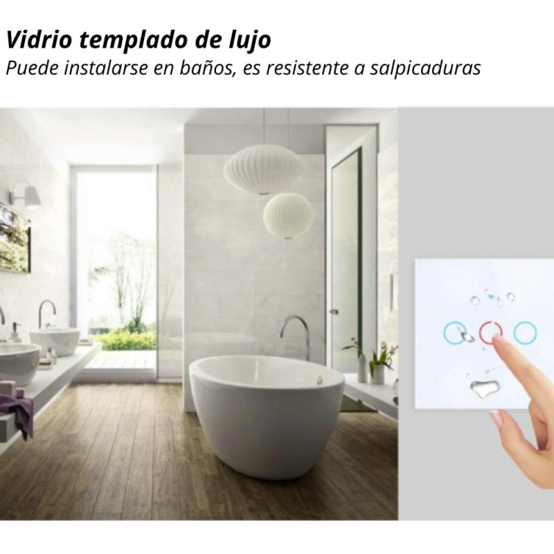 INTERRUPTOR TOUCH SWITCH SENCILLO 110V TÁCTIL SIN NEUTRO