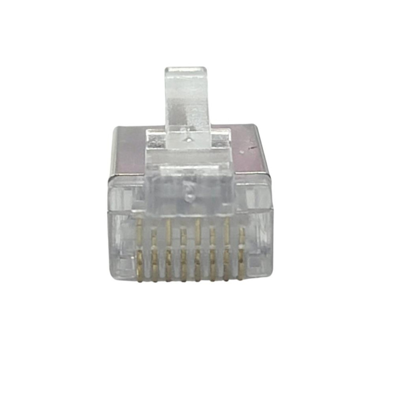 CONECTOR RJ45 CAT6 BLINDADO METALICO CABLE UTP RED DATOS