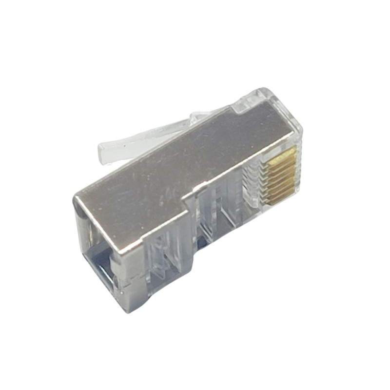 CONECTOR RJ45 CAT6 BLINDADO METALICO CABLE UTP RED DATOS