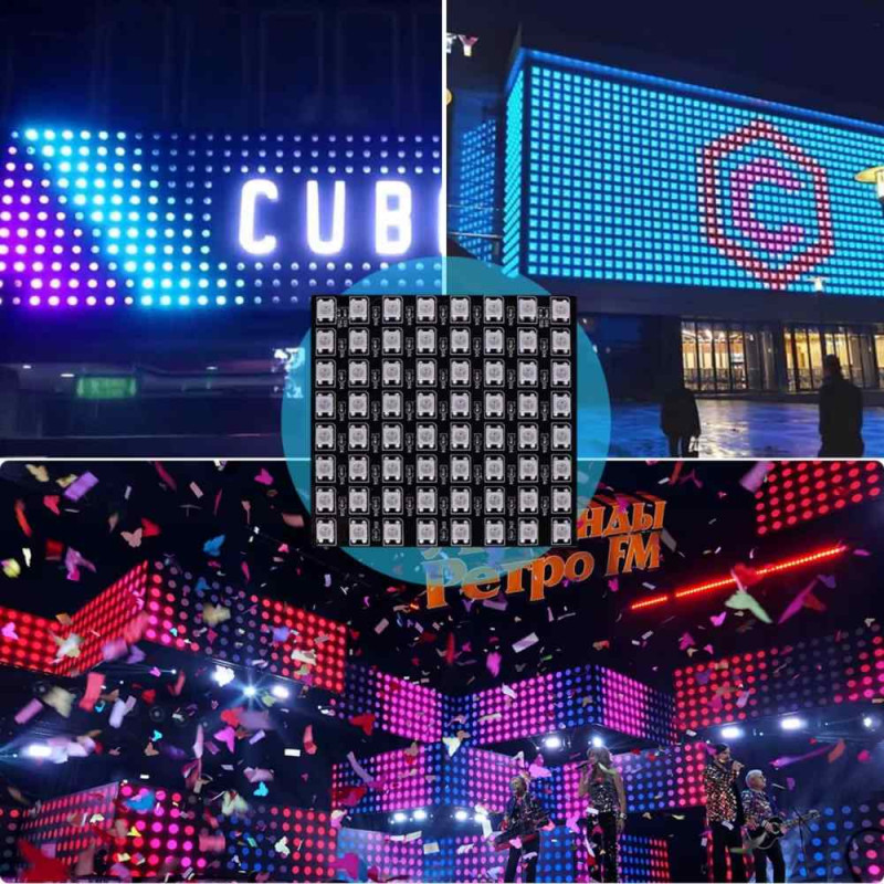 MODULO MATRIZ LED FLEXIBLE RGB 8X8 WS2812B 5050 PANEL CINTA