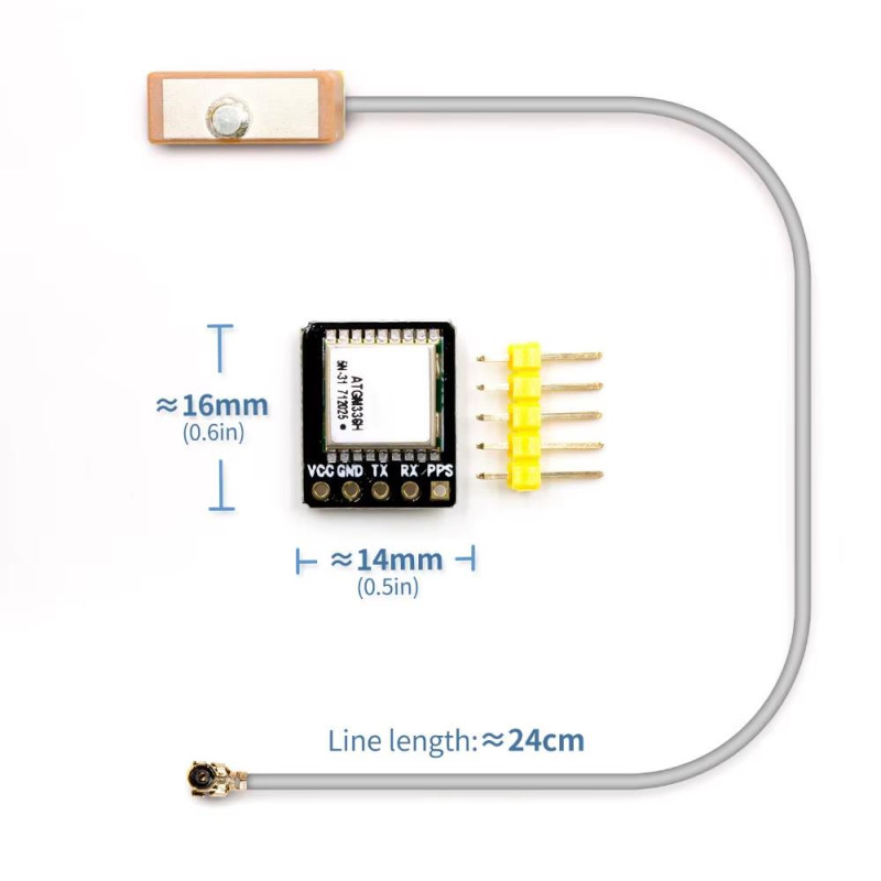 MÓDULO GPS BDS ATGM336H UART Y ANTENA EXTERNA PAR ARDUINO