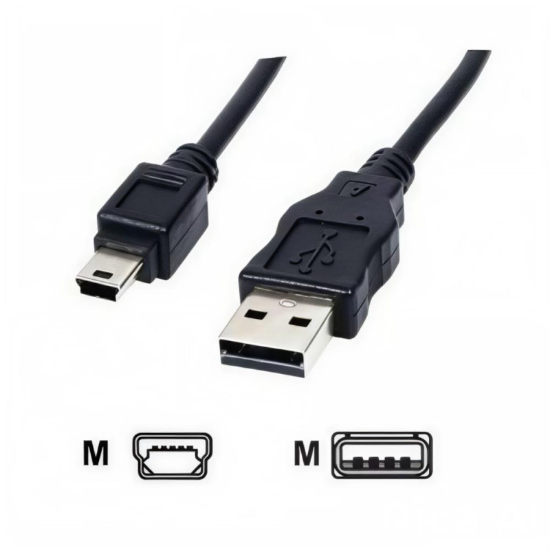 CABLE MINI USB 15CM NEGRO ALTA VELOCIDAD DATOS Y CARGA