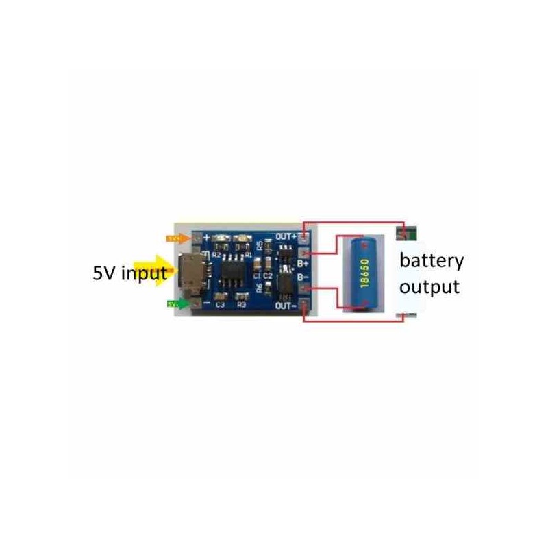 MÓDULO TP4056 CARGADOR DE BATERÍA DE LITIO CON PROTECCIONES