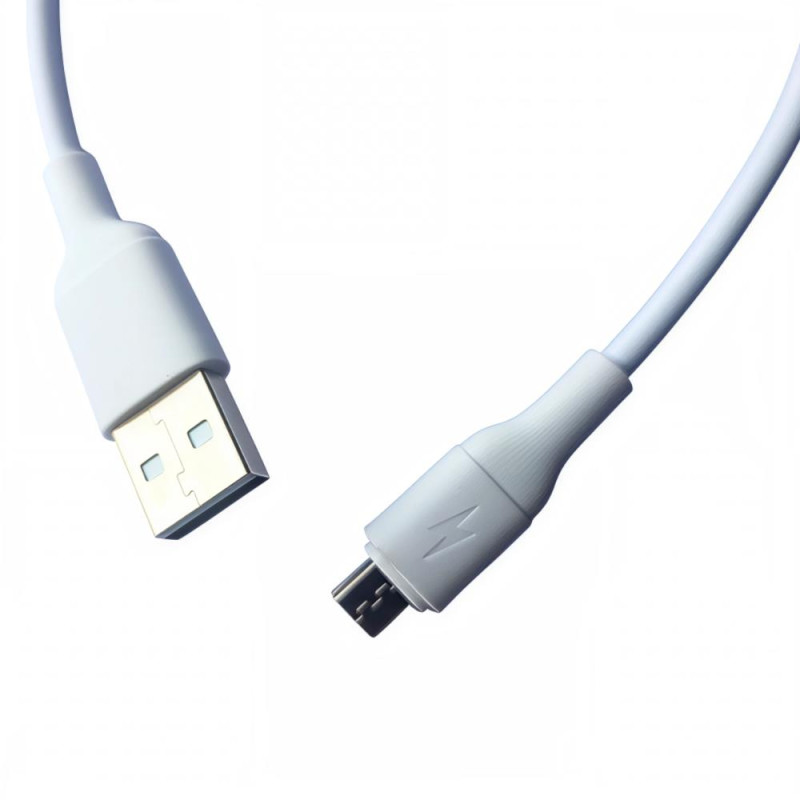 CABLE MICRO USB 5A 1M BLANCO CARGA RÁPIDA Y DATOS CELULAR