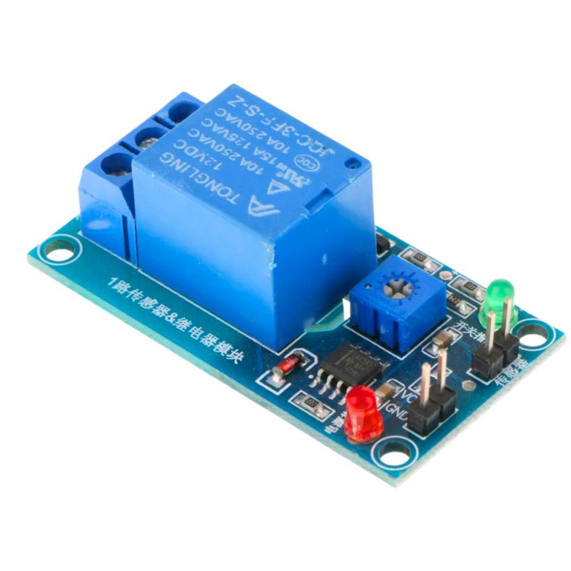 MODULO RELE 12V INTERRUPTOR CON SENSIBILIDAD AJUSTABLE 10A