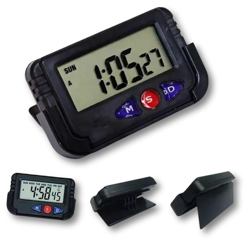RELOJ NAKD NA-613D PARA AUTOMOVIL CARRO ALARMA CRONOMETRO
