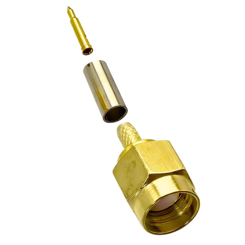 CONECTOR SMA MACHO CRIMP RG174 RG316 RG188 50 OHM