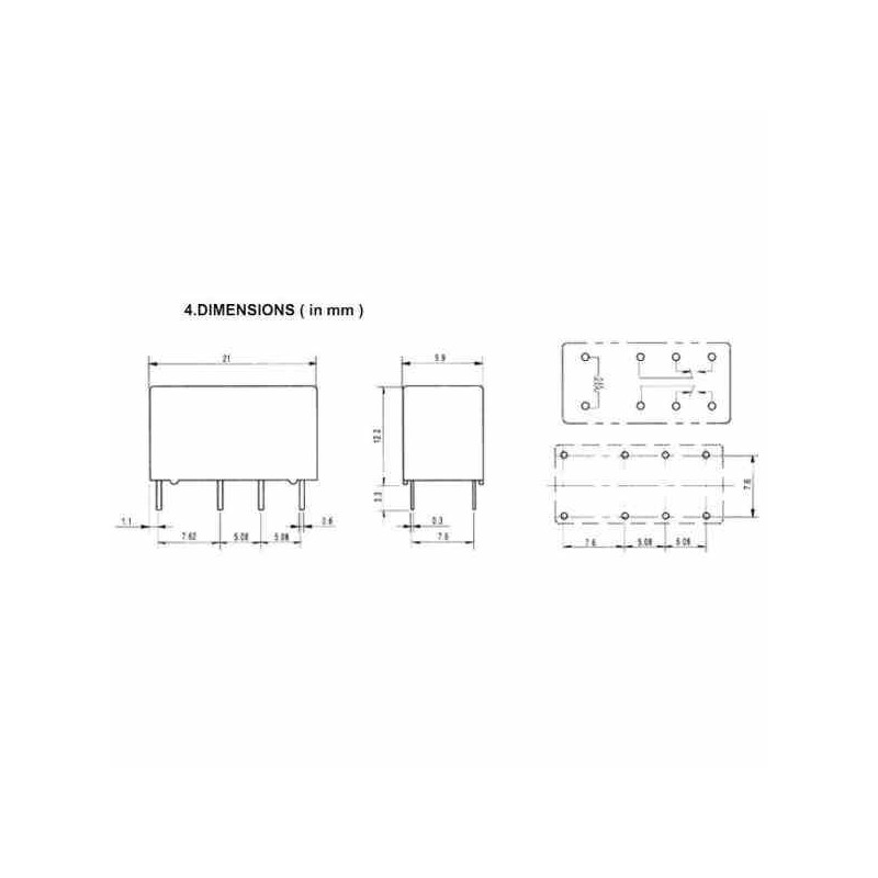 RELE RELAY DOBLE CONTACTO HRS2H-S-DC5V