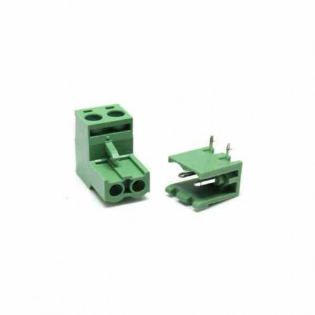 BORNERA O TERMINAL BLOCK DE 2 PINES ENCHUFABLE HORIZONTAL