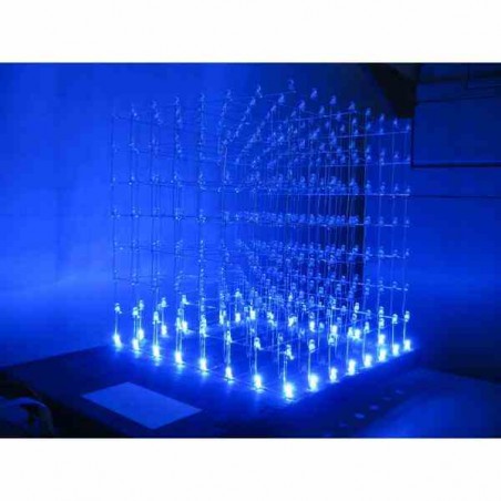 KIT CUBO LED 8X8X8 CON SECUENCIAS PROGRAMADAS