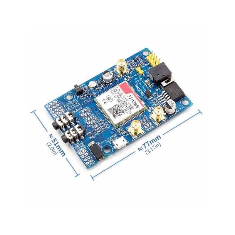 KIT MÓDULO SIM808 CON ANTENAS GSM Y GPS PARA ARDUINO