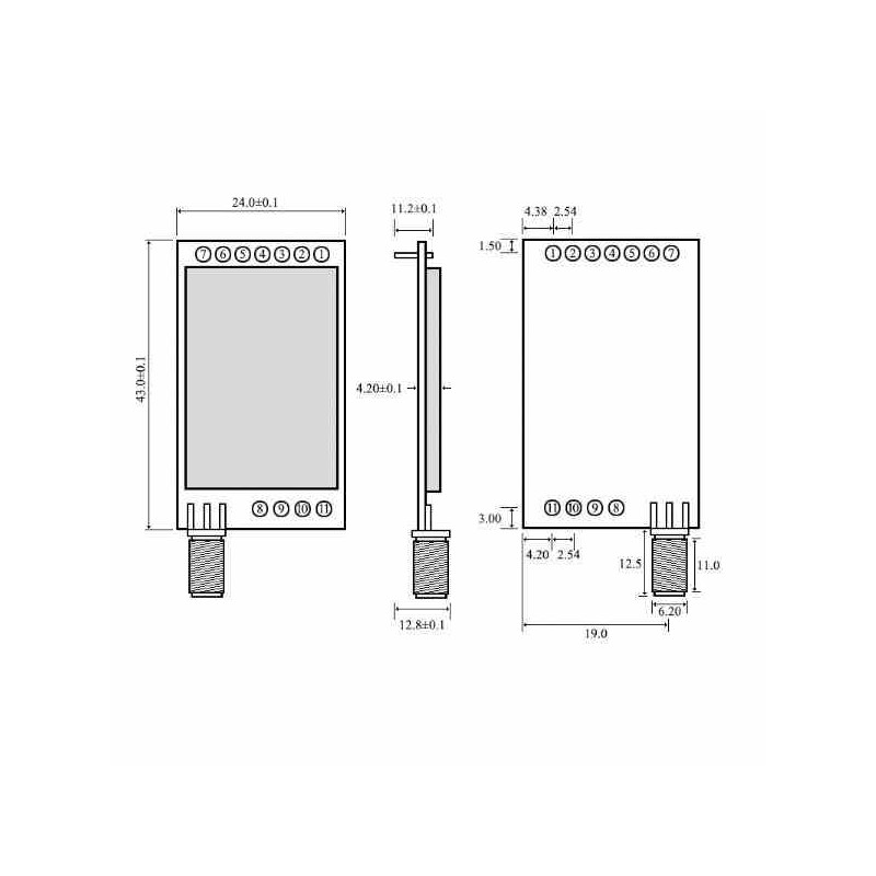 MODULO TRANSCEPTOR RF SX1278 LORA ALCANCE 8KM E32-433T30D