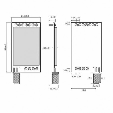 MODULO TRANSCEPTOR RF SX1278 LORA ALCANCE 8KM E32-433T30D