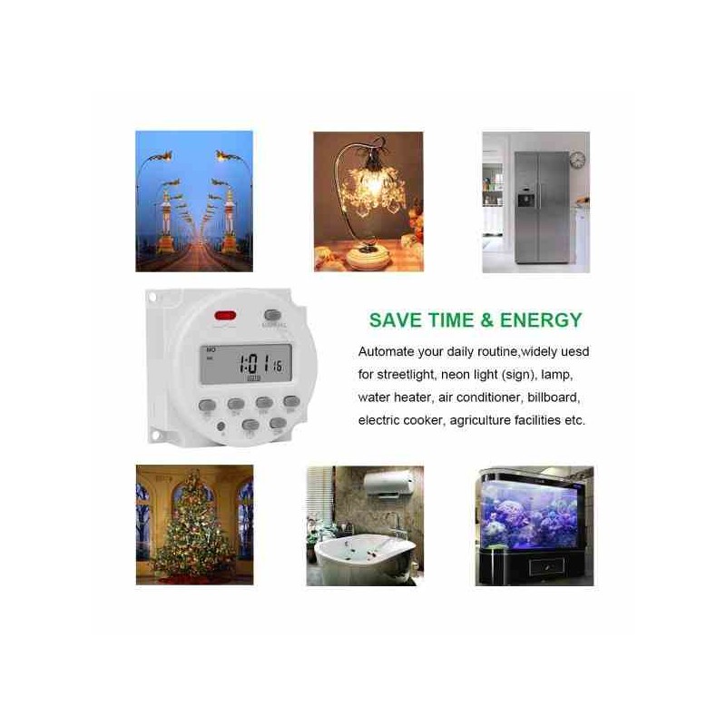 CN101A TEMPORIZADOR RELE RELAY PROGRAMABLE 110V LCD